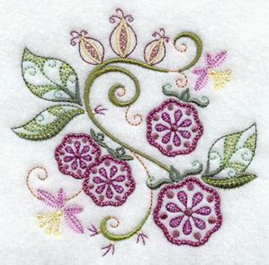 Raspberries Towel - Raspberry Towel - Jacobean Towel - Embroidered ...