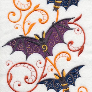 Embroidered Bat Towel - Halloween Towel - Bat Towel - Bath Towel - Hand ...