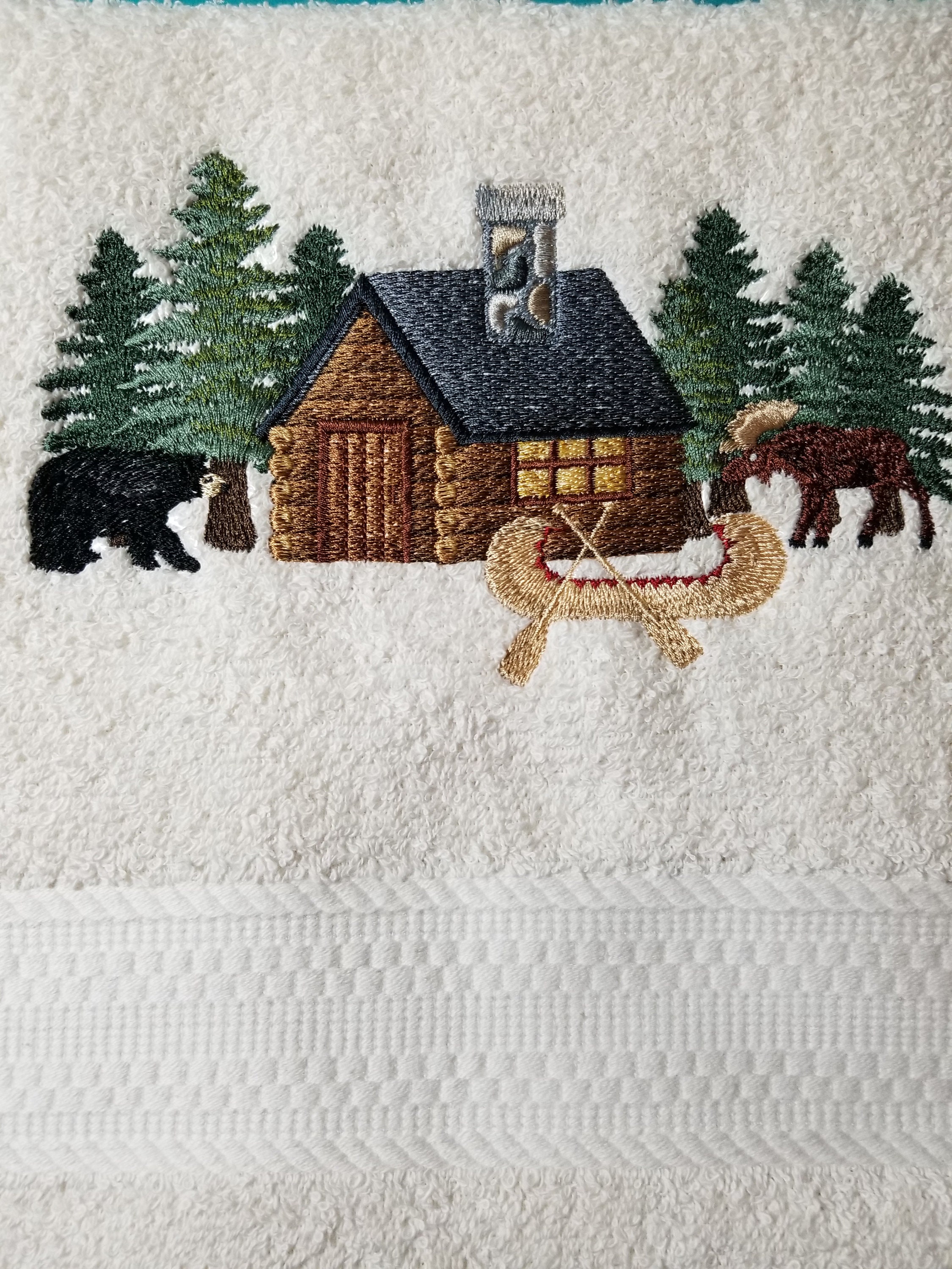 Moose Towel - Bear Towel - Northern Towel - Cabin Towel - Hand Towel ...