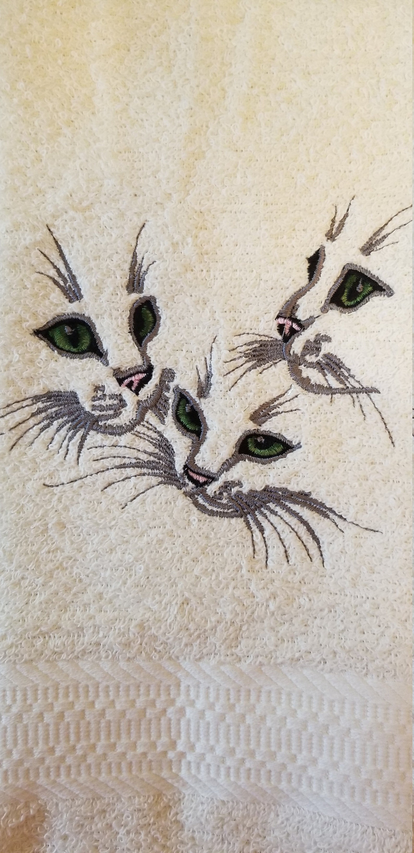 Cat Towel Kitten Towel Embroidered Towel Flour Sack | Etsy
