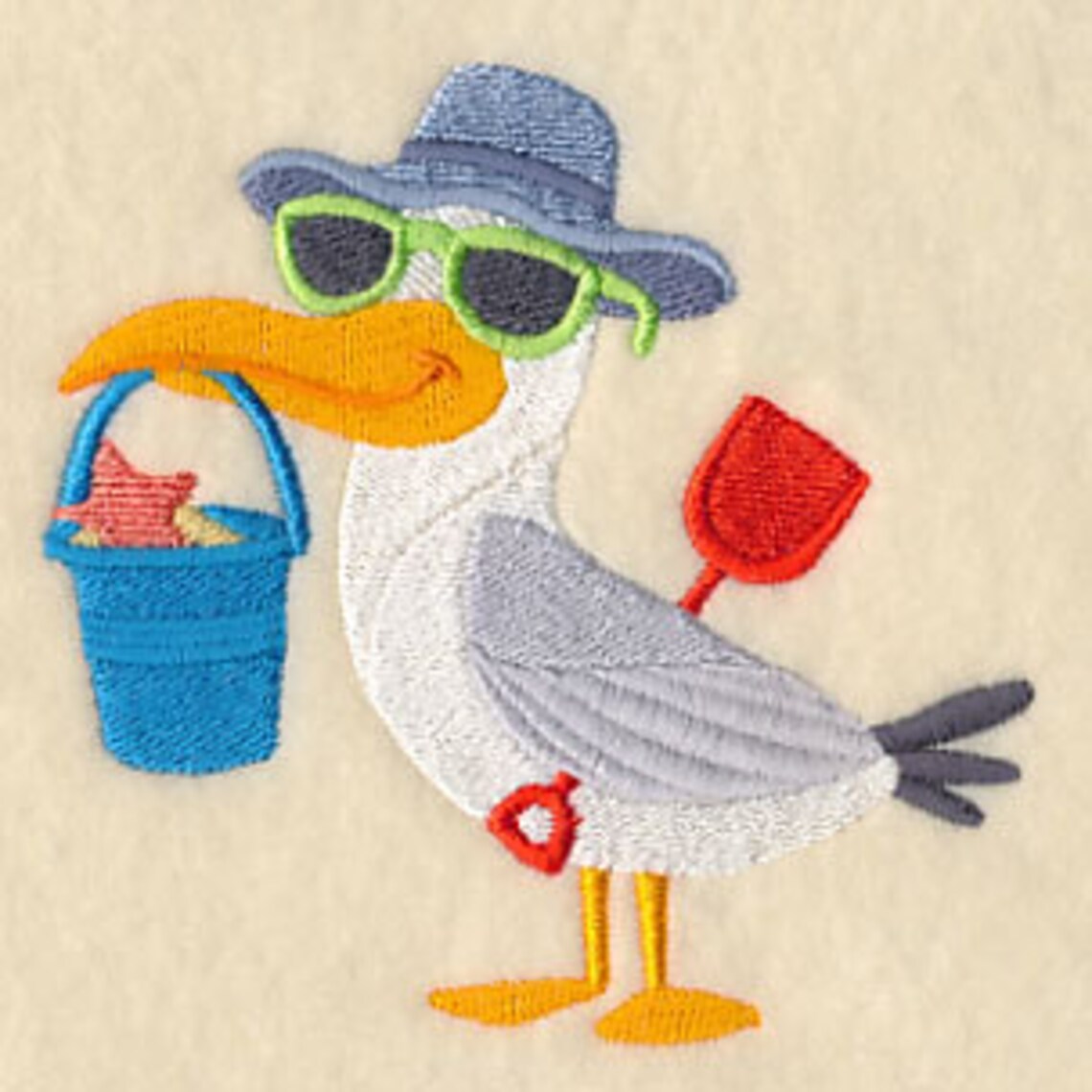 Embroidered Seagull Towel Seagull in Sunglasses Seagull - Etsy