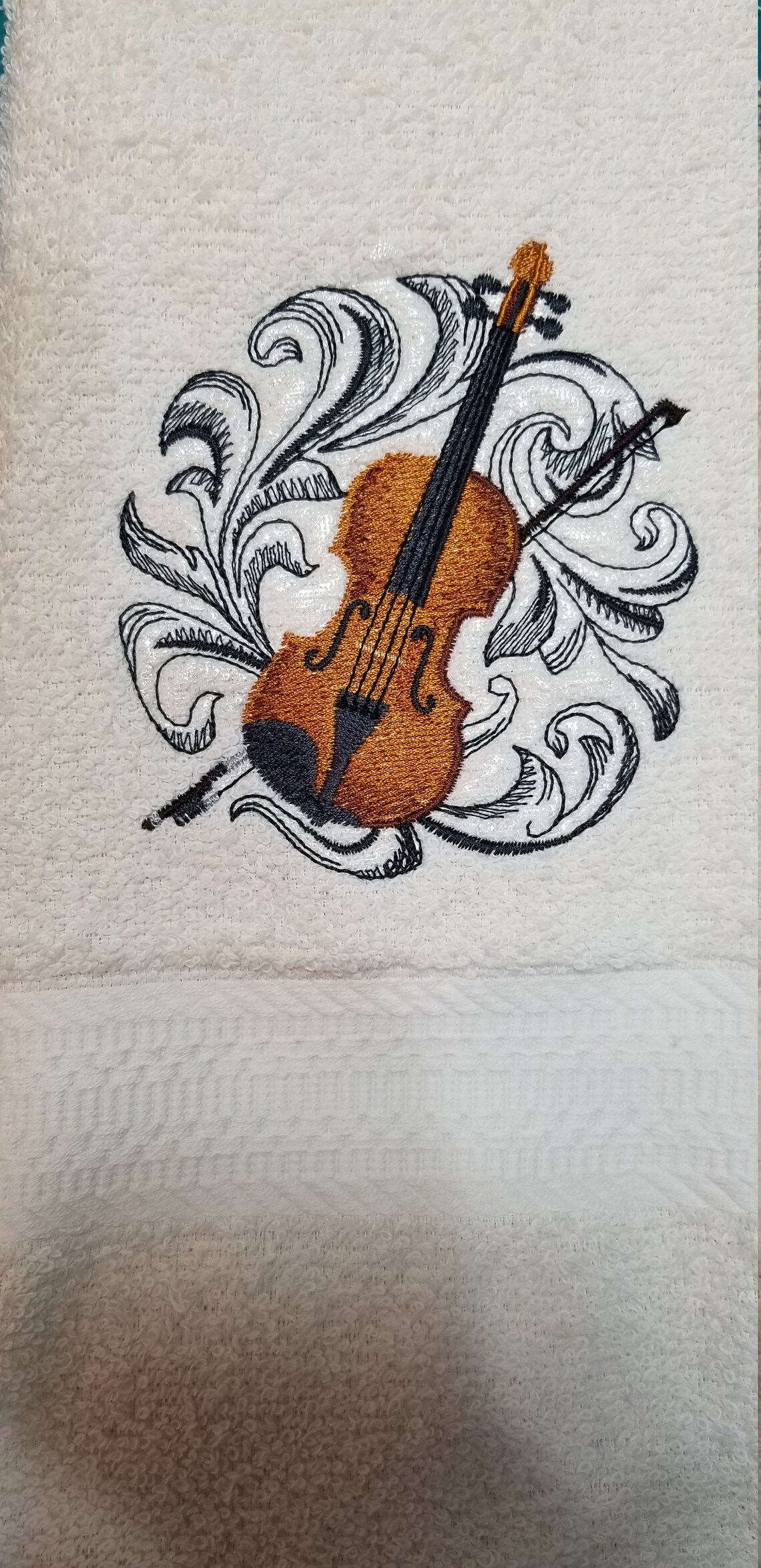 Violin Towel - Violin - Music Towel - Baroque Towel - Hand Towel - Bath ...
