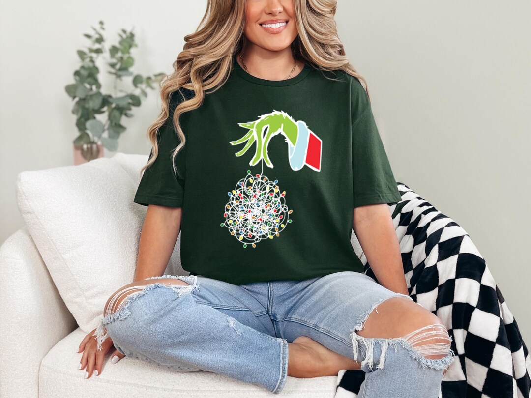 Grinch Led T-shirt, Christmas Grinch Shirt, Christmas Grinch Crew Shirt ...