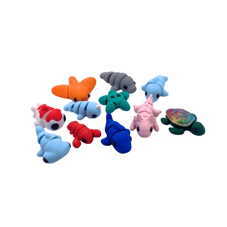 Sea Creatures Flexi Fidget Toys: Articulated Animal Pack - Etsy