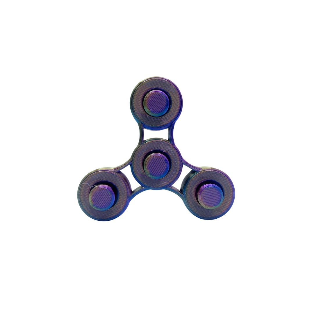 Fidget Spinner Large With Click Buttons Multi Fidget Rainbow Colour - Etsy