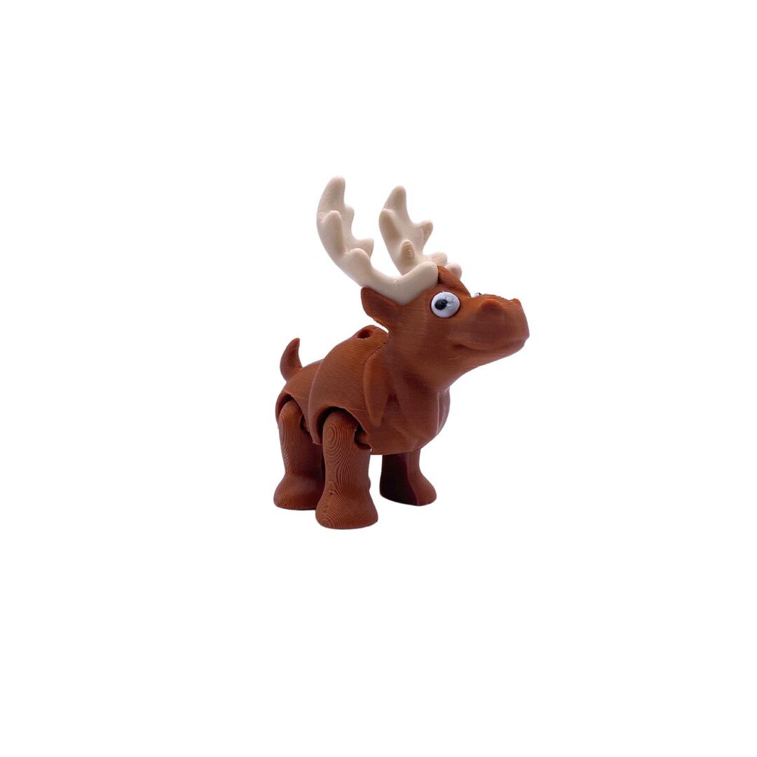Moose Flexi Fidget Toy Keyring Gift for Kids and Adults - Etsy