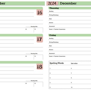 2024-2025 Weekly Student Planner - Etsy