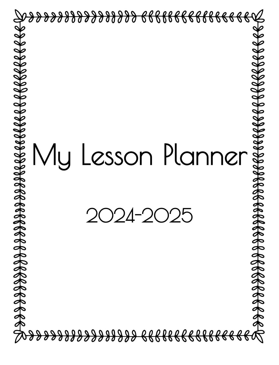 24-25 Teacher Weekly Lesson Planner - Etsy