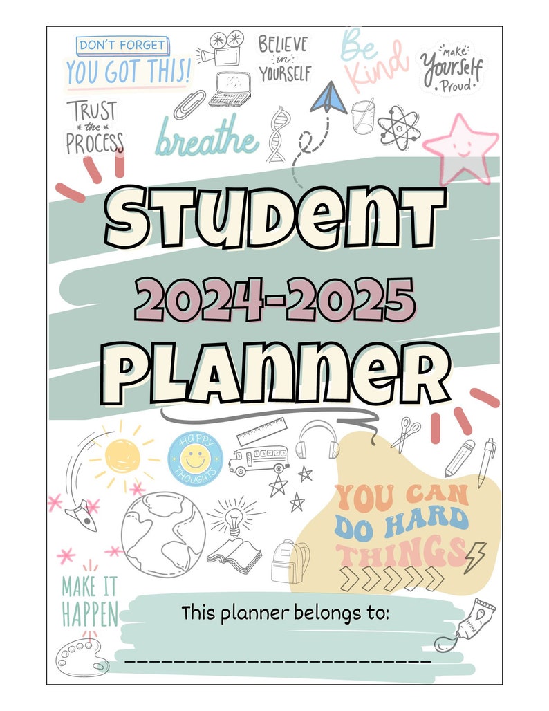 2024-2025 Weekly Student Planner - Etsy