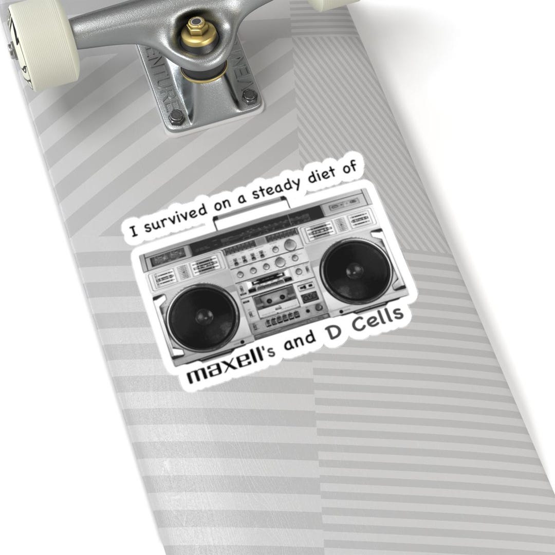 Retro Boombox Kiss-cut Stickers, Music Lover's Decal, Vintage Style ...