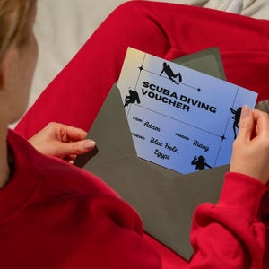 Scuba Diving Voucher Template | Printable PDF Ticket | Gift for Diver ...