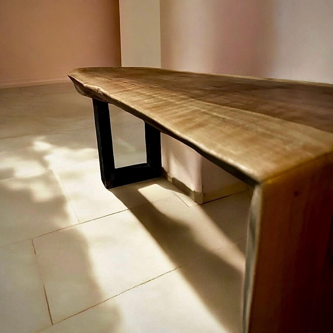 Walnut Waterfall Wooden Live Edge Bench. Handmade, Unique, Beautifully ...