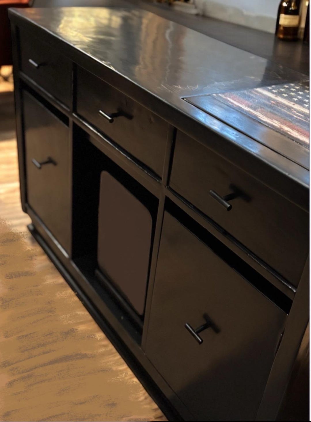 Bar Cabinet, Serving Cabinet, Indoor Outdoor Kitchen With Mini Fridge ...