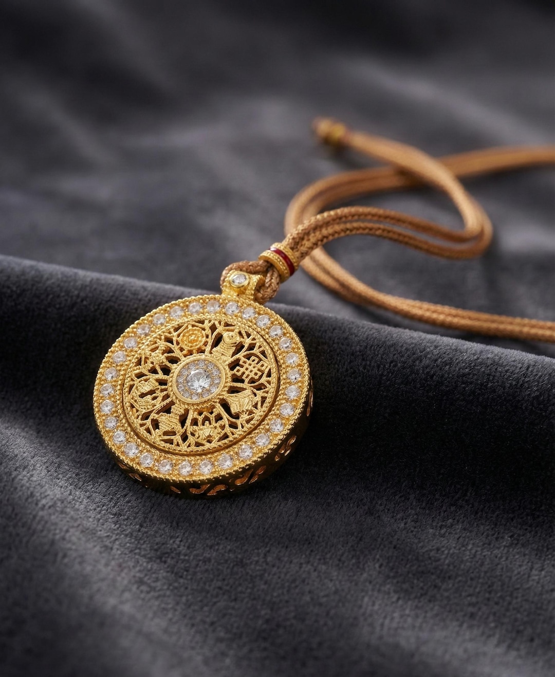 Rotating Golden Compass Pendant Necklace — Brass Plated With Gold - Etsy