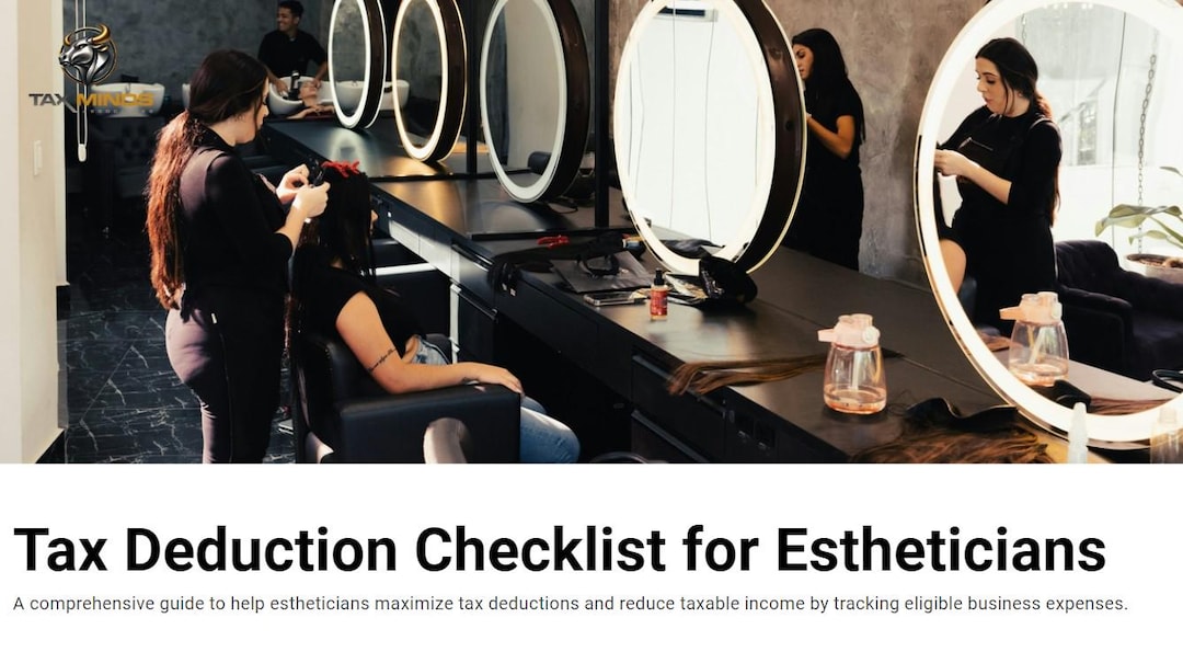 Tax Deduction Checklist for Estheticians & Salon Owners - Etsy