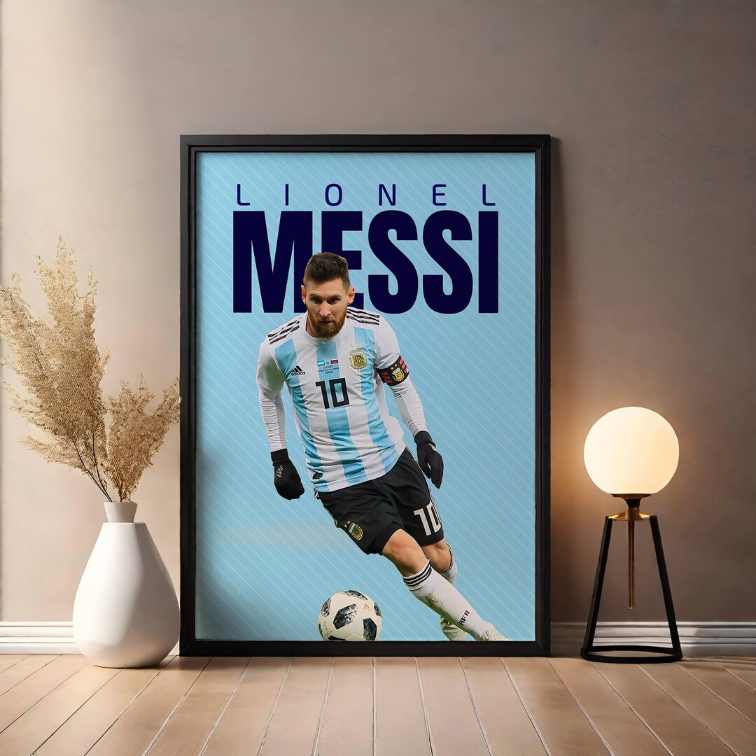Lionel Messi Poster, Argantina Poster, Lionel Messi Print Art, Gift ...
