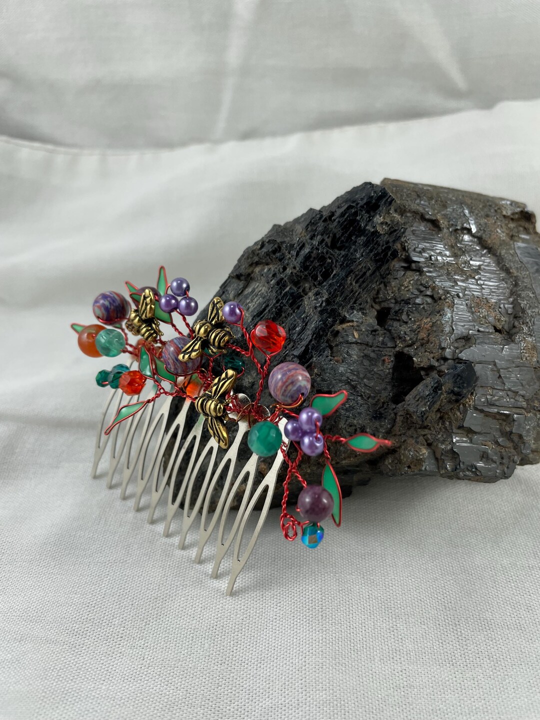 Busy as a Bee Hair Comb Bumble Bee Hair Comb Bee Hair Jewelry - Etsy