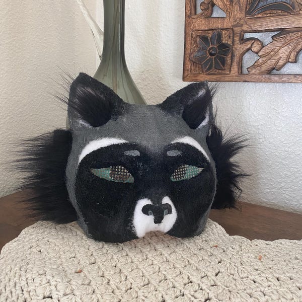Therian Raccoon Mask - Etsy