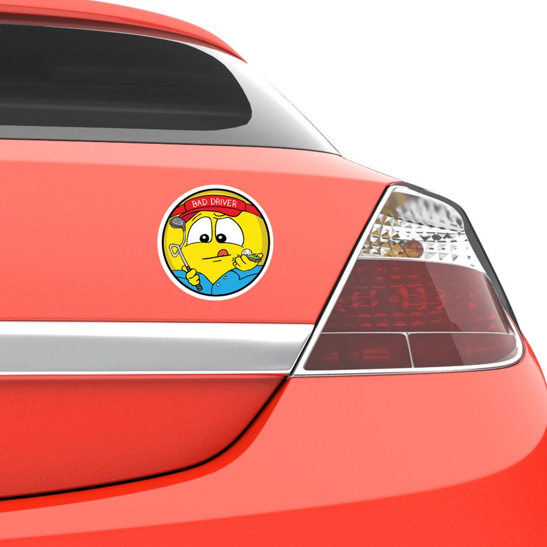 Golf Bad Driver Emoji Car Magnet - Etsy