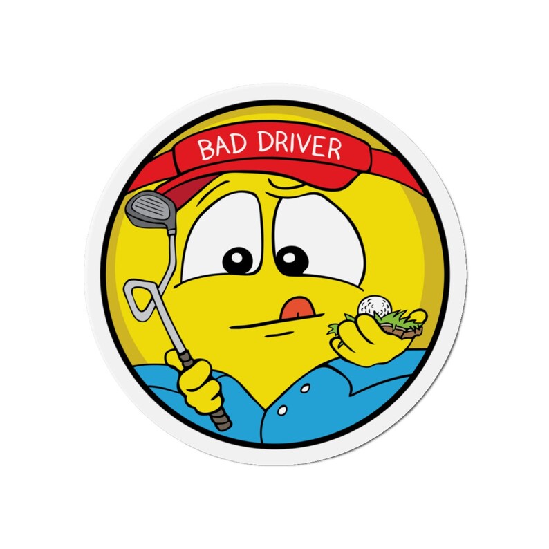 Golf Bad Driver Emoji Car Magnet - Etsy
