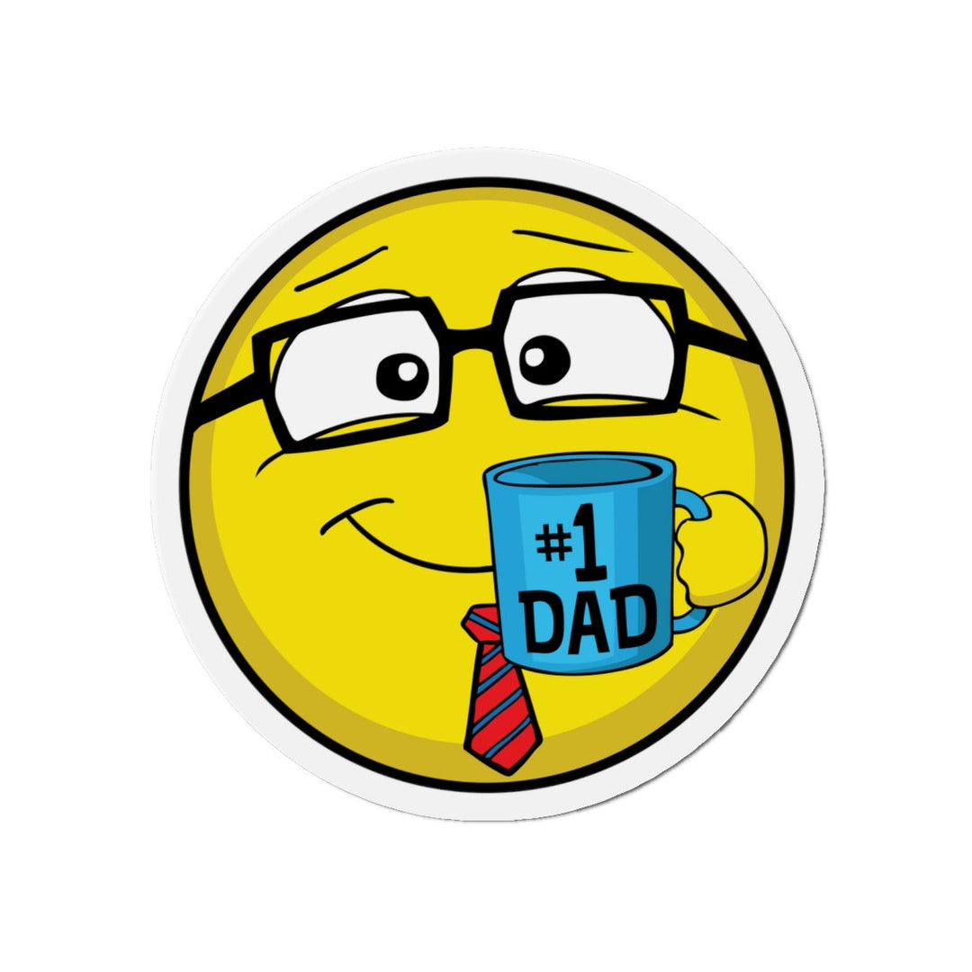 Number 1 Dad Emoji Car Magnet - Etsy