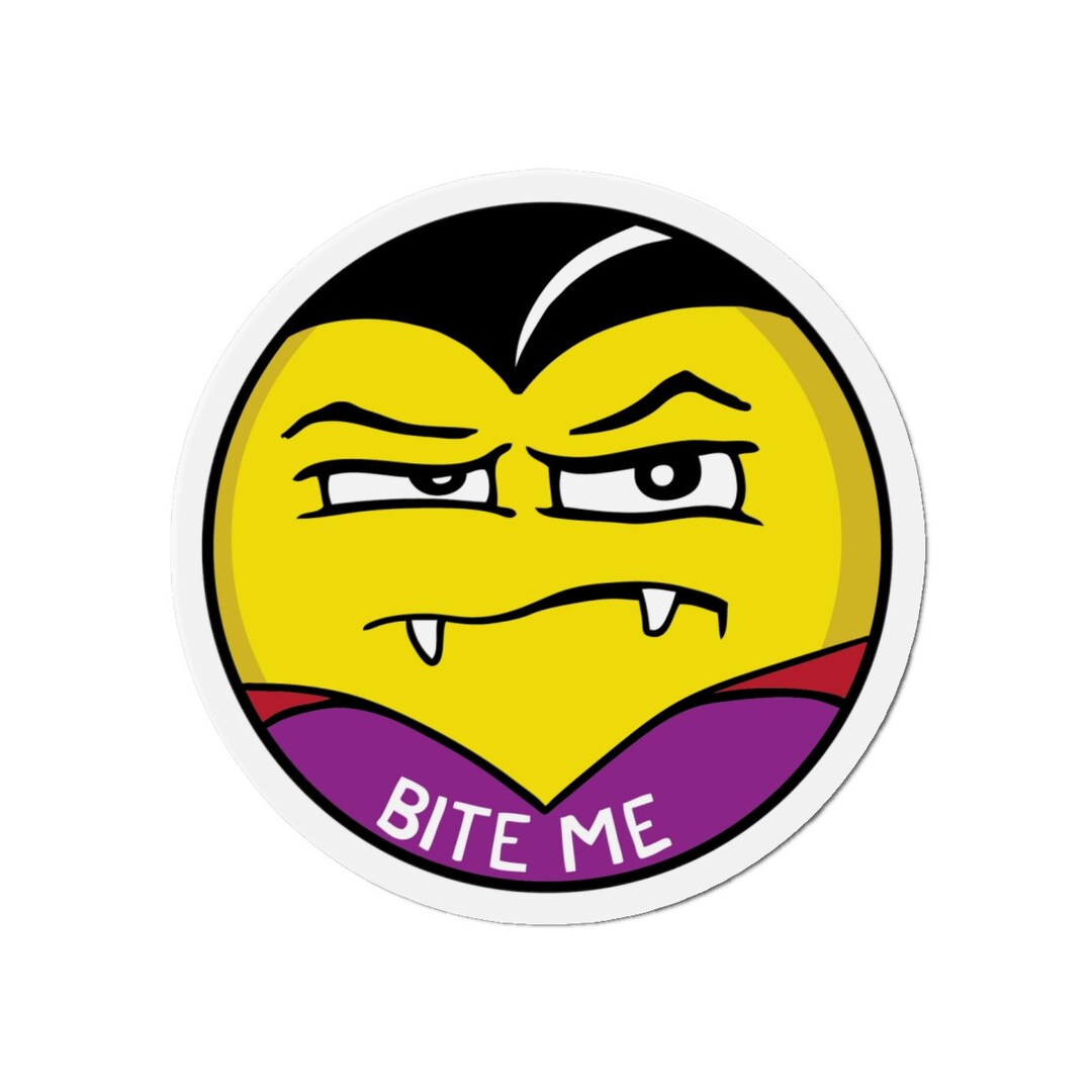 Vampire bite Me Emoji Car Magnet - Etsy