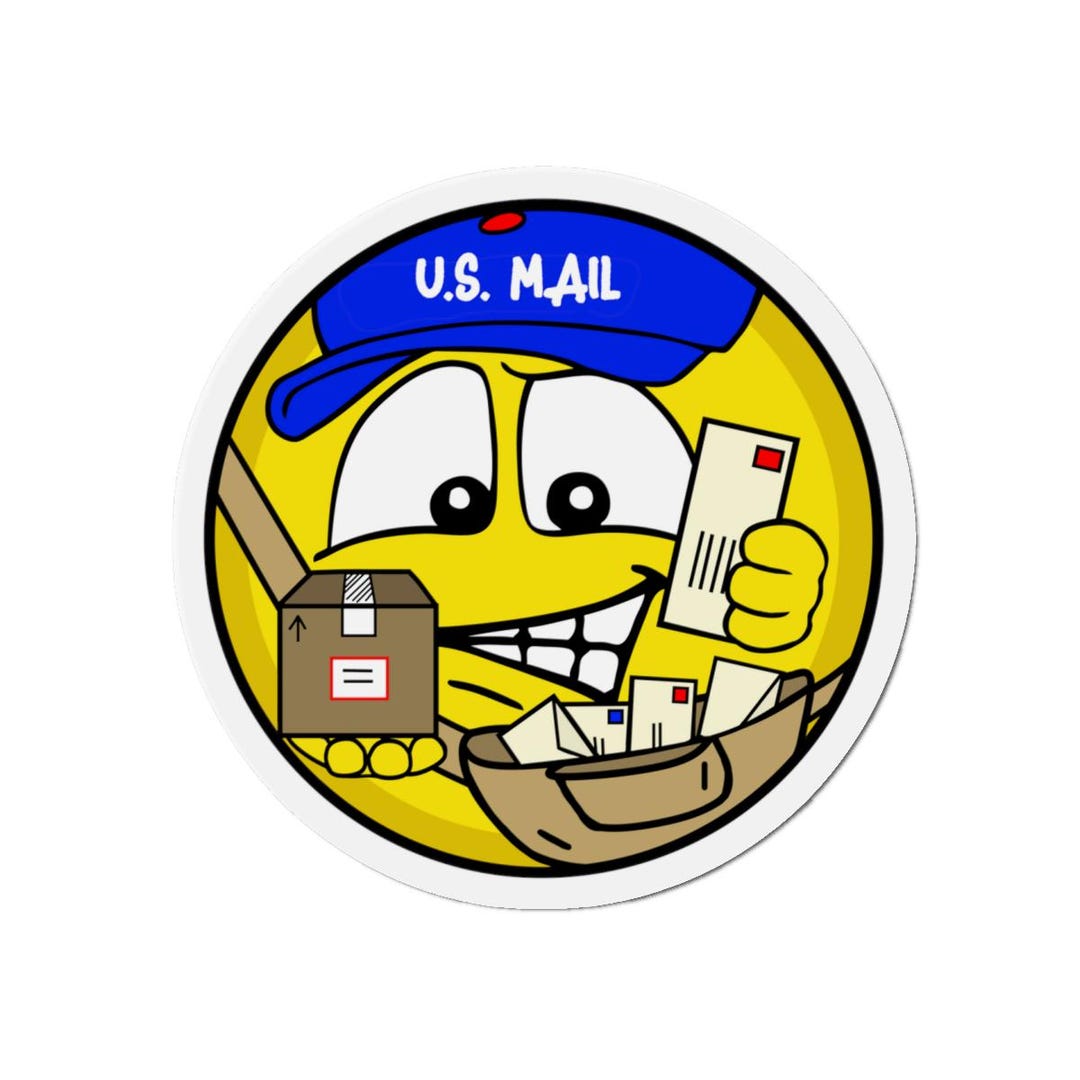 Mail Letter Carrier Emoji Car Magnet - 5-inch Diameter - Etsy