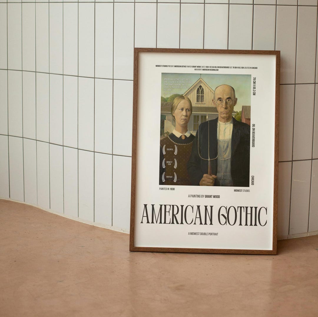 American Gothic Grant Wood DIGITAL Download Printable Wall Art Print ...