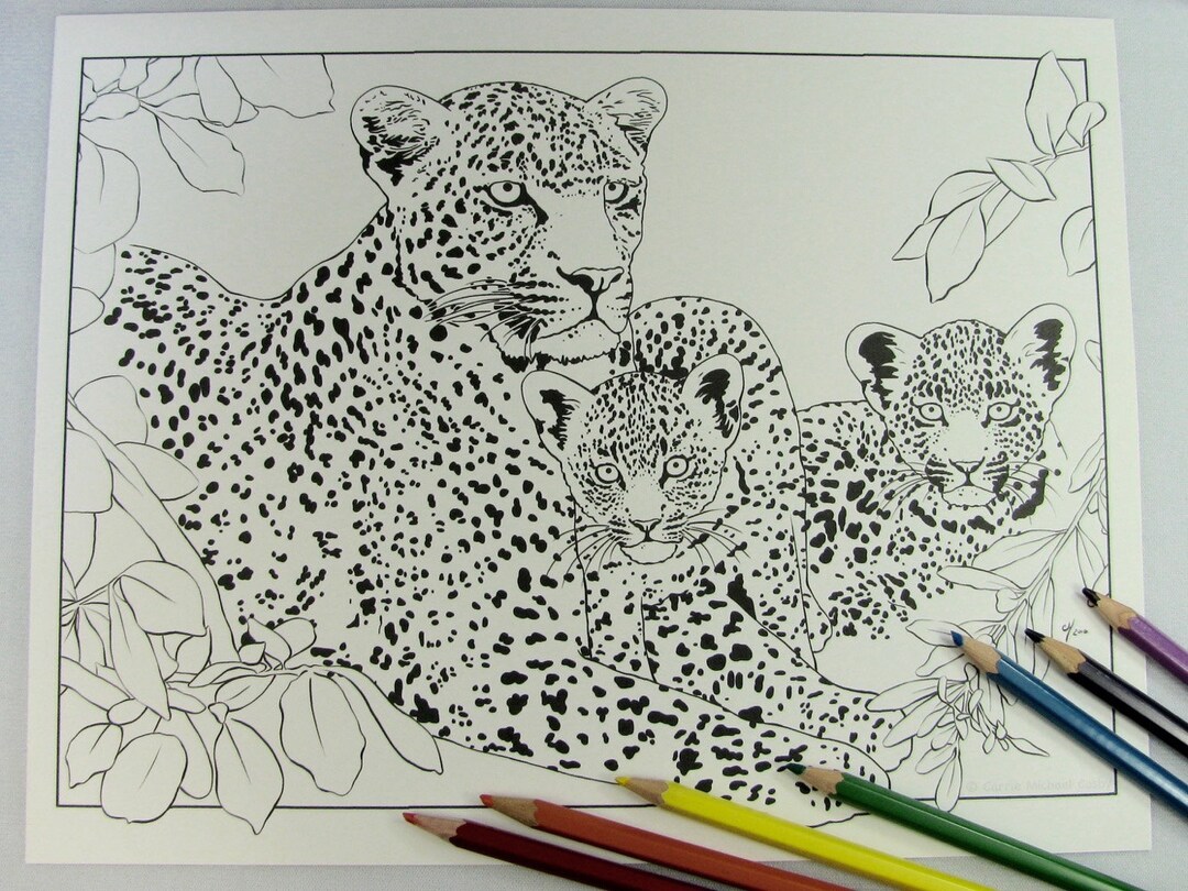 Karula Xongile Hosana Leopard Cat and Baby Cubs Printable Download ...