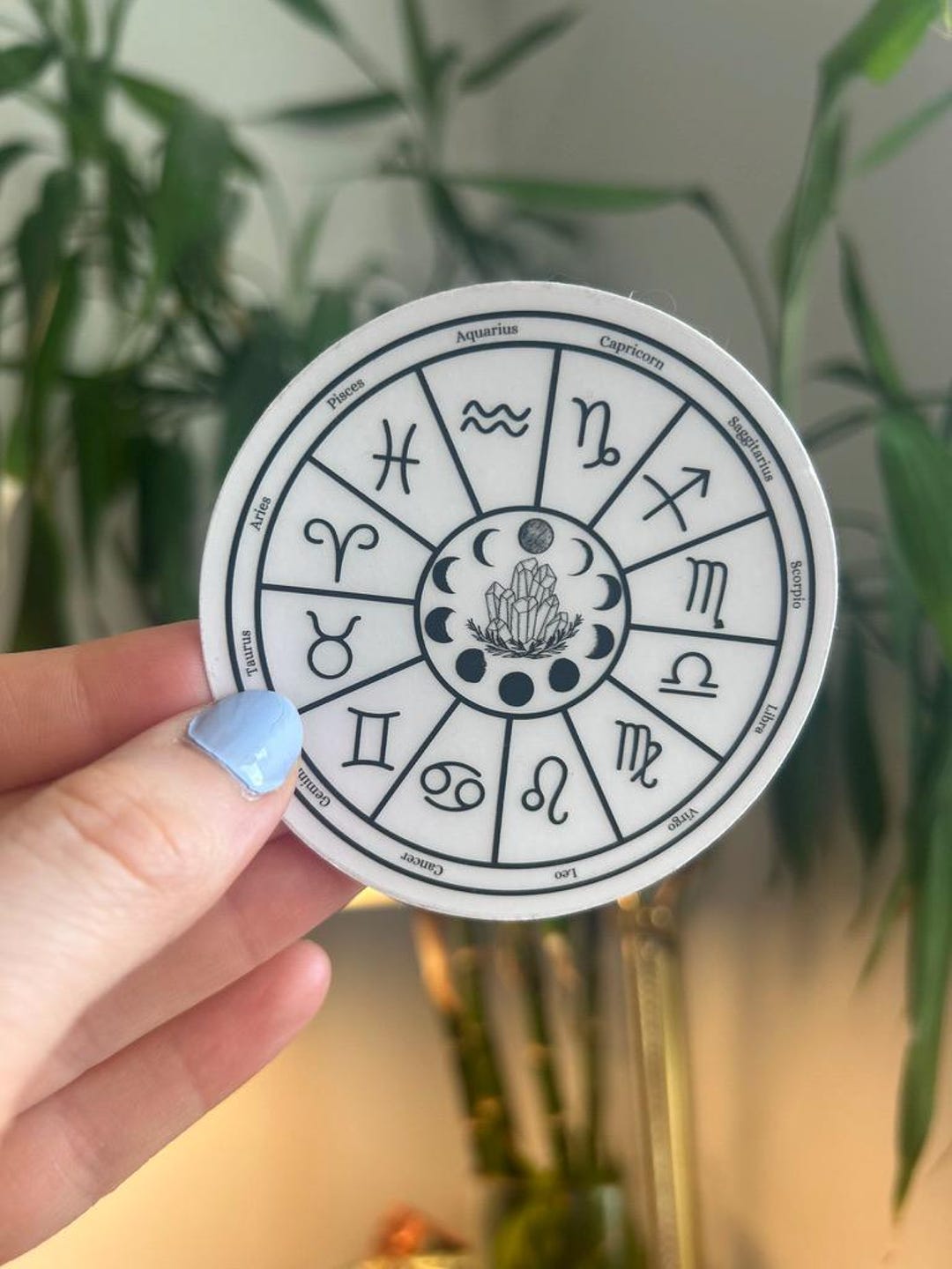 Zodiac Learning Wheel Sticker (clear/transparent)– Astrology Symbols ...