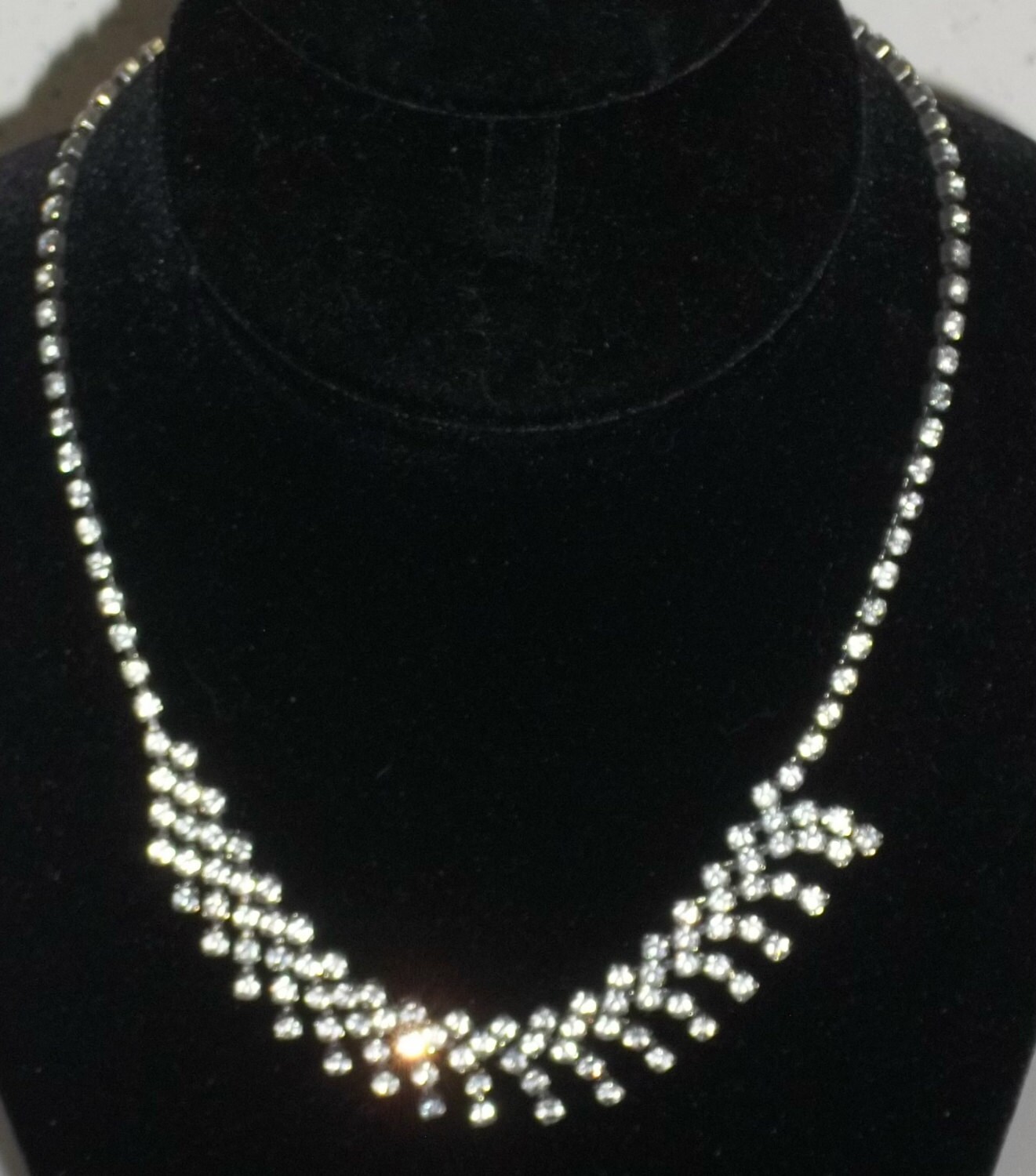 Vintage Rhinestone Necklace Sparkle Sparkly Bling - Etsy