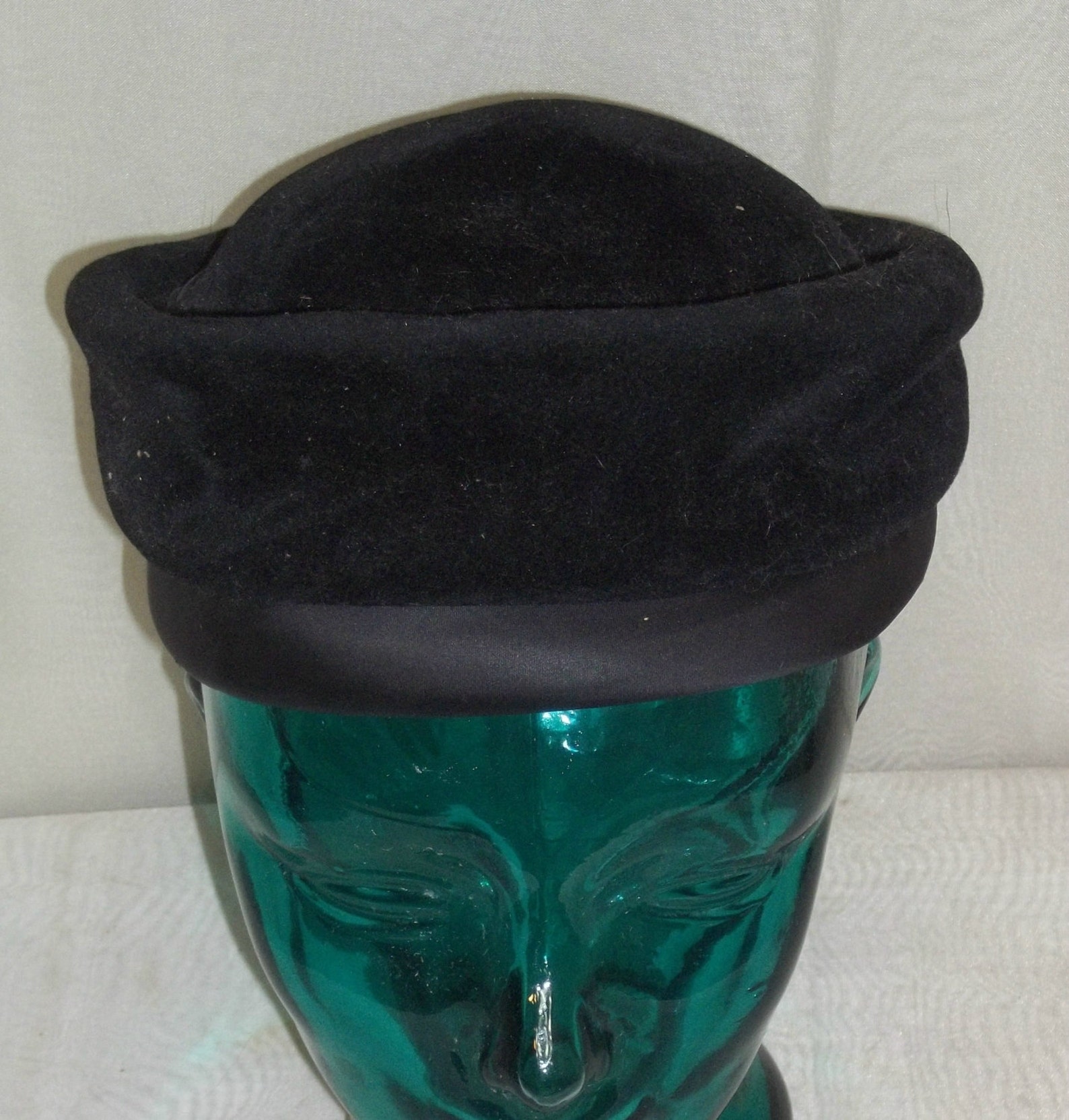 Vintage Amy New York Black Velvet Tam Hat Church Beret Bow - Etsy