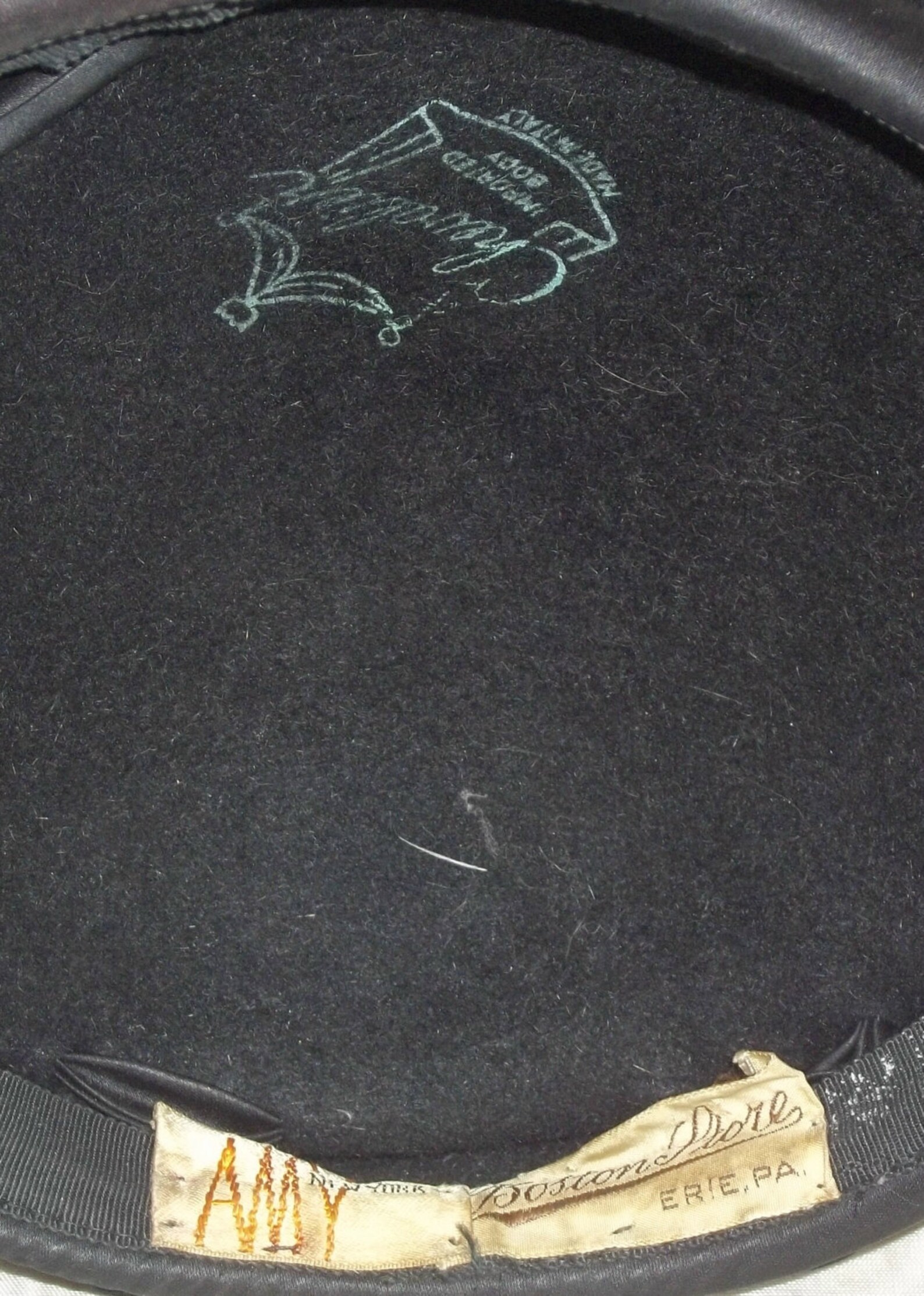 Vintage Amy New York Black Velvet Tam Hat Church Beret Bow - Etsy