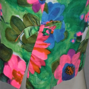 Vintage Andrade Resort Dress Mod Retro Tie Side Slit Bright Waikiki ...