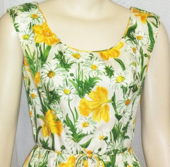 Vintage Ben Barrack Floral Wiggle Dress Small Daisy D… - Gem