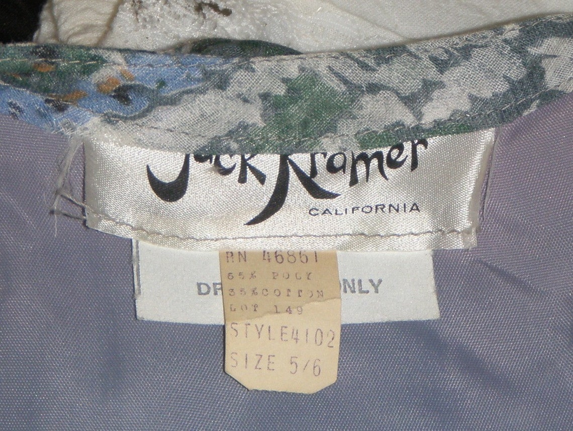 Vintage 1960's Jack Kramer Dress Empire Waist Size 5/6 Small - Etsy