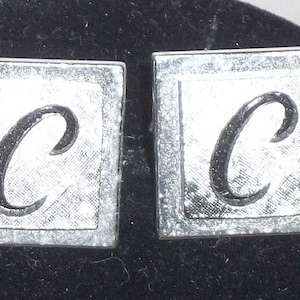 Vintage Swank C Monogram Cuff Links Cufflinks Silver Tone - Etsy