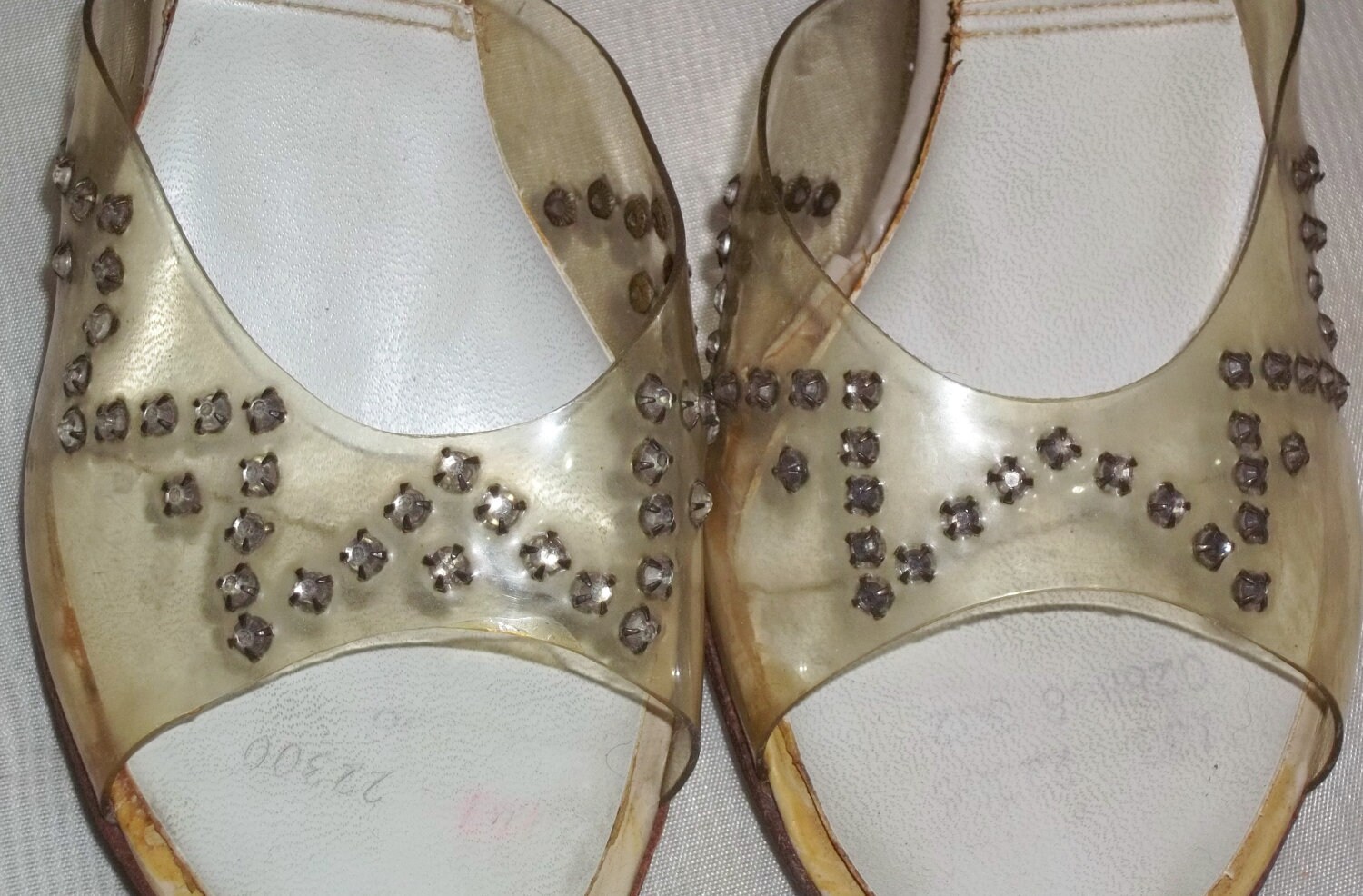 Vintage Lucite Heel Rhinestone Spring-o-lators Springolator Pumps ...