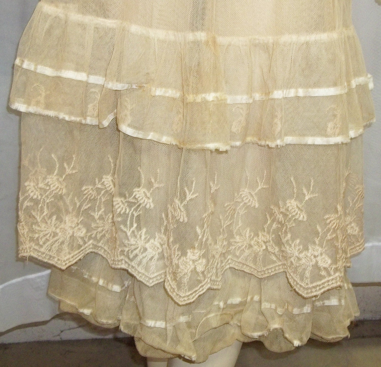 Antique Steampunk Net Lace Dress Victorian Edwardian Flapper Small - Etsy