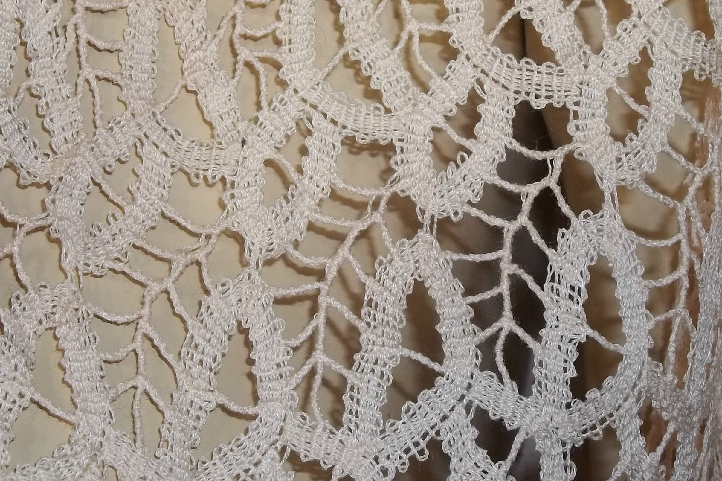 Authentic Antique Vintage Victorian Edwardian Era Pink Battenburg Lace ...