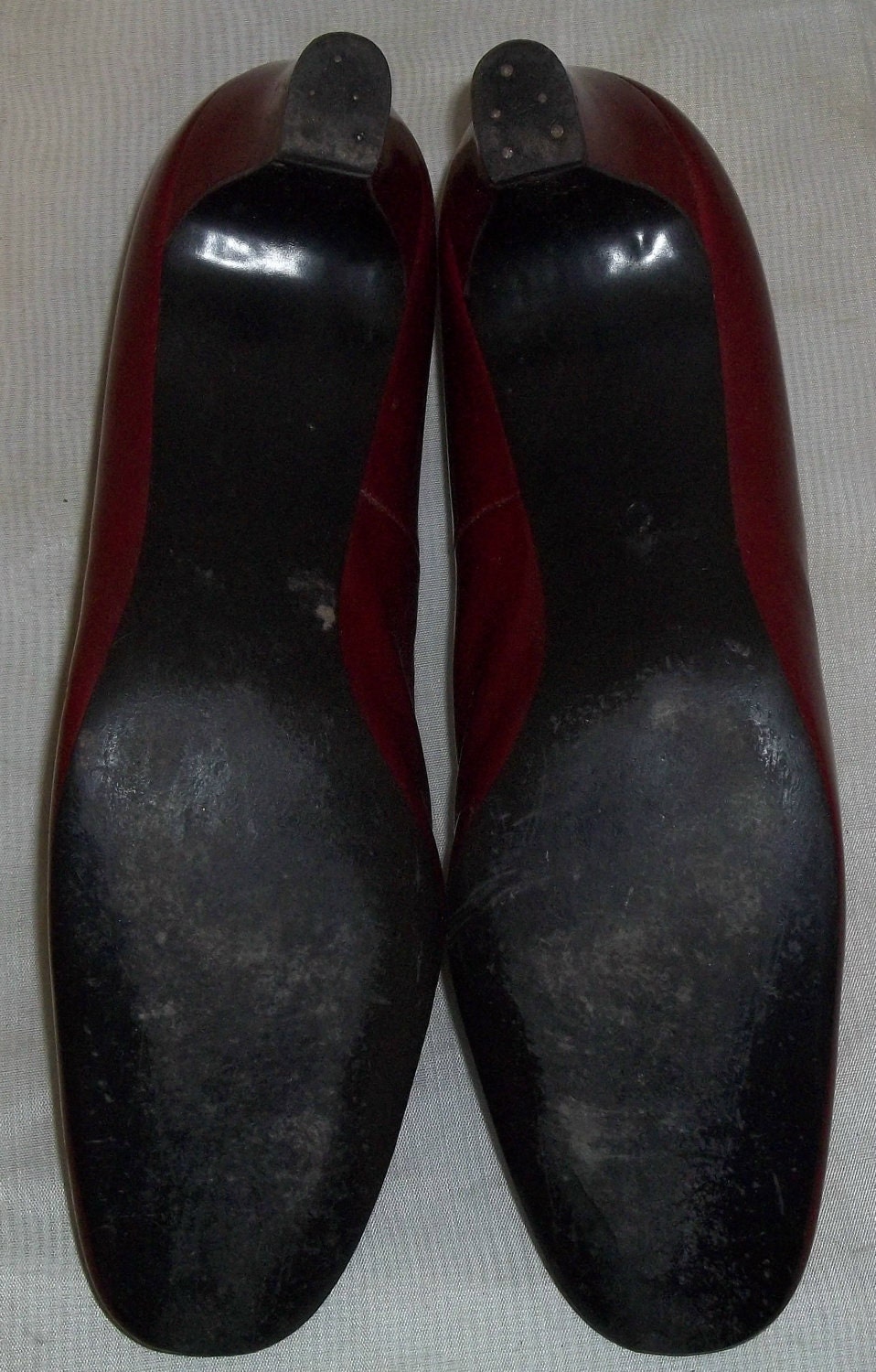 Vintage La Patti Shoes Red Patent Leather Pumps 8 AAA Round Toe - Etsy