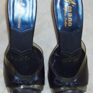 Vintage A'mano Spring-o-lators Springolator Peep Toe Pumps Slides 6 M ...