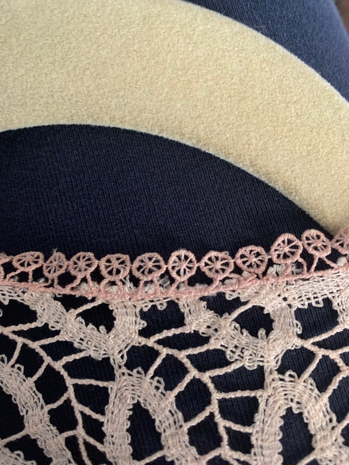 Authentic Antique Vintage Victorian Edwardian Era Pink Battenburg Lace ...