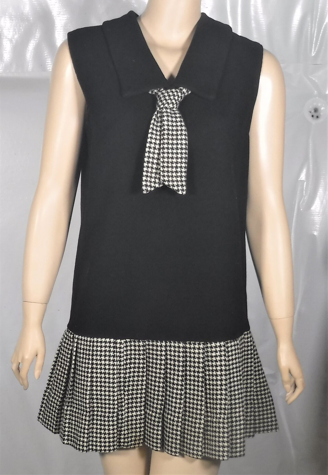 Vintage British Invasion 1960's Micro Mini Houndstooth - Etsy