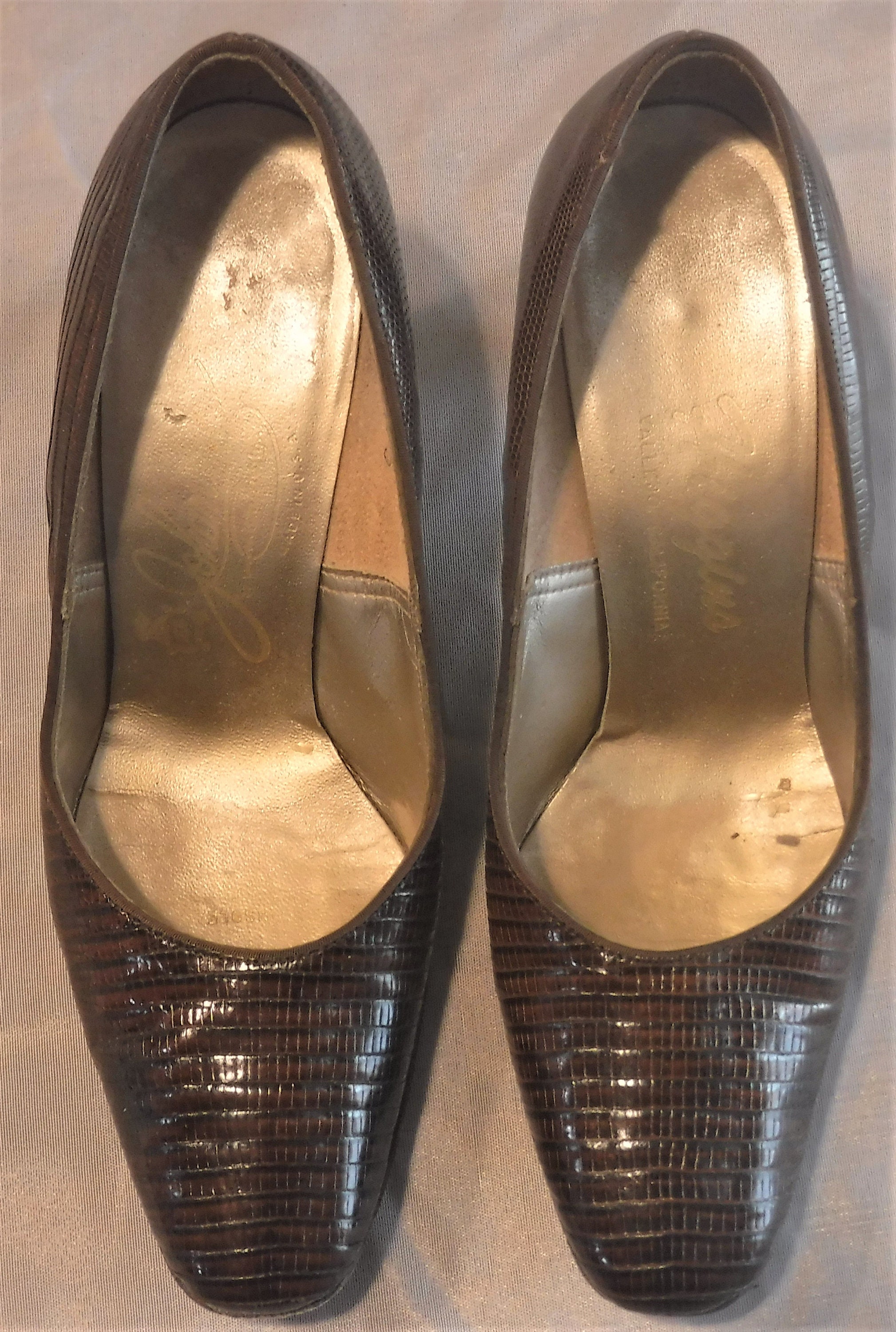 Vintage Johansen 1950's Lizard Skin High Heels Shoes Pumps 4 1/2 - Etsy