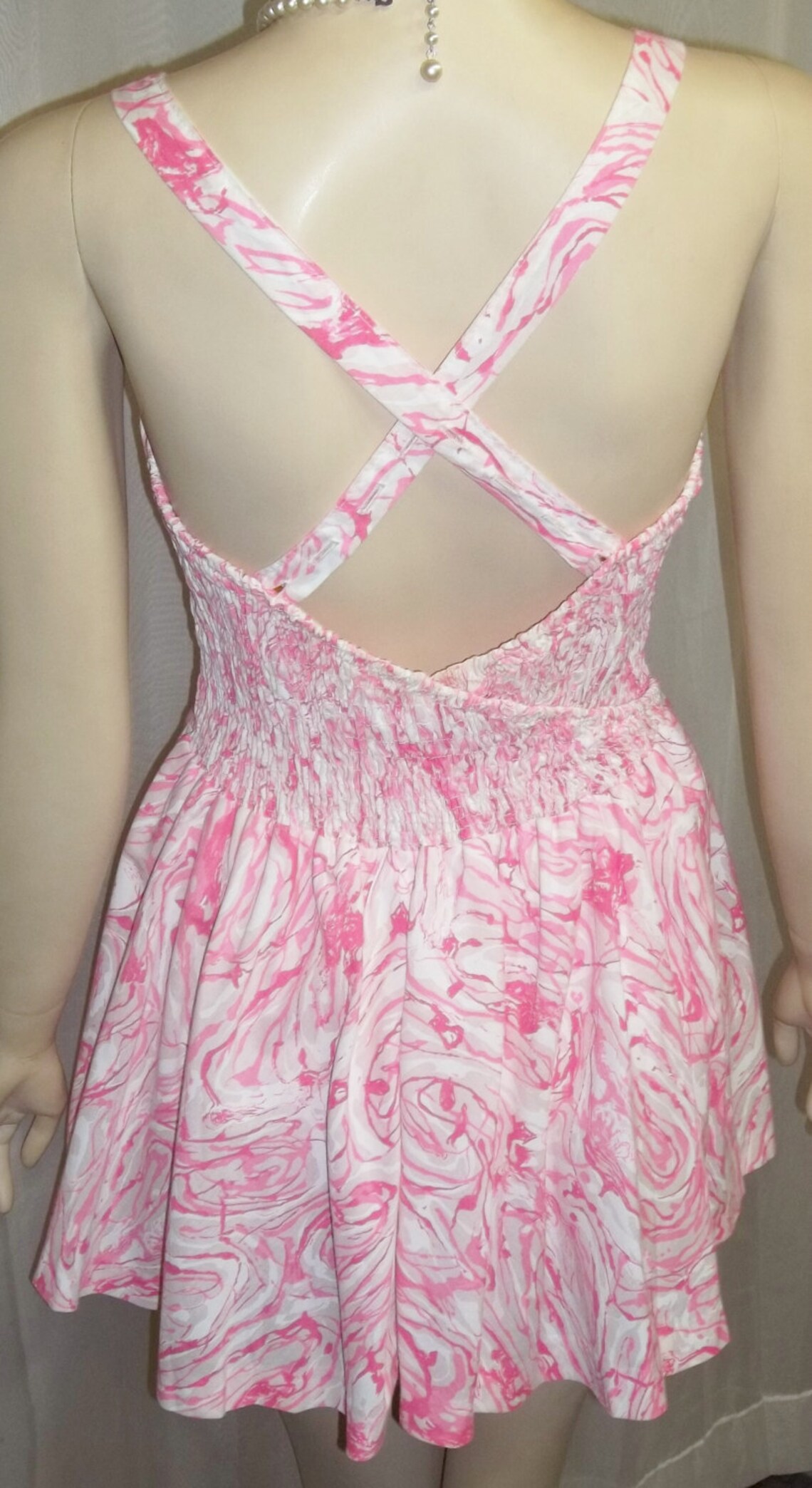 Vintage 1950s Pin Up One Piece Bathing Suit Swimming Swimsuit Swim 16