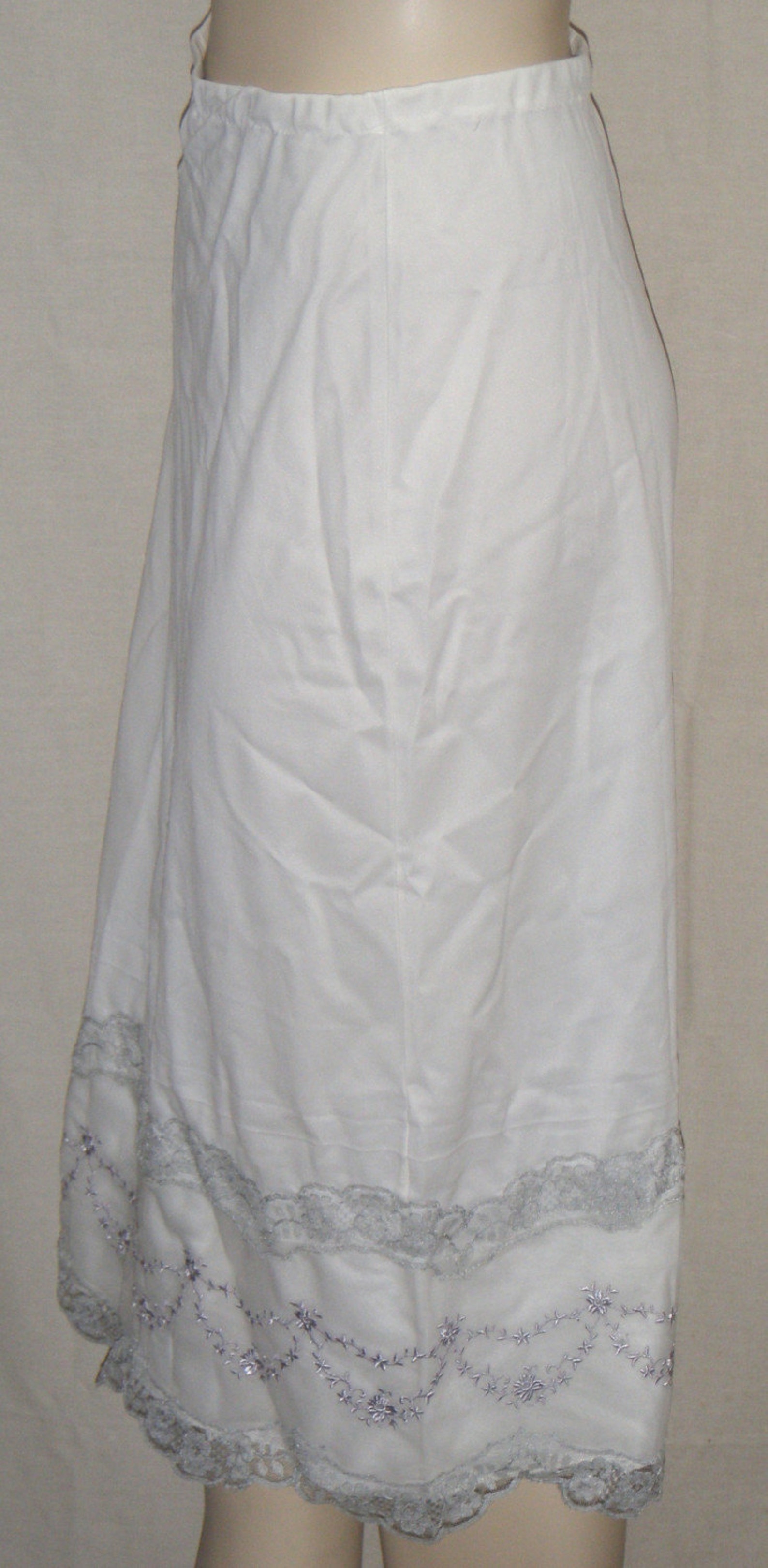 Vintage Van Raalte Embroidered Half Slip Suavette Size 32 Floral Lace ...