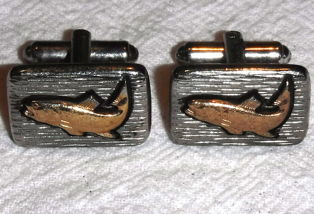 Vintage Hickok Trout Fly Fishing Fish Fisherman Cuff Links Cufflinks - Etsy