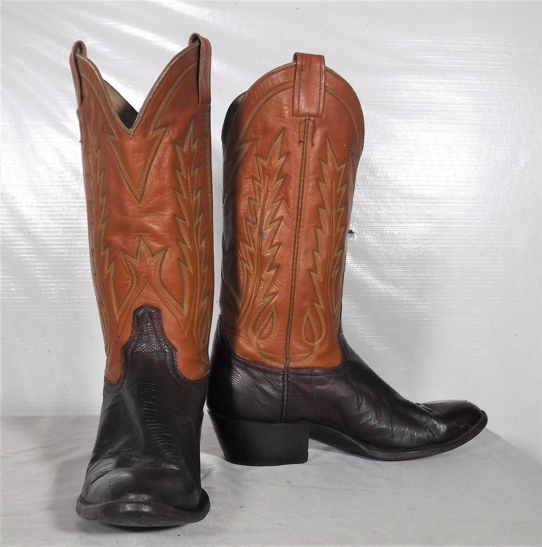 Vintage Great American Boot Company Women's Lizard Exotic Leather ...