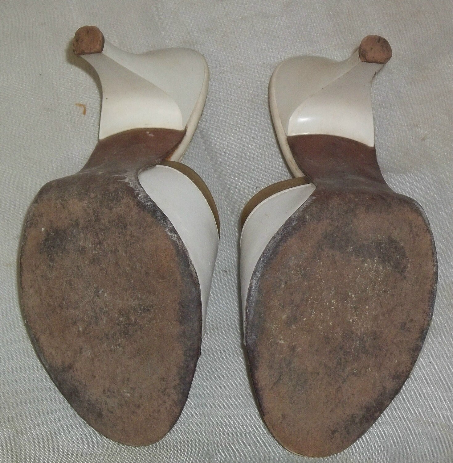 Deadstock Vintage White Leather Spring-o-lators Springolator Pumps ...